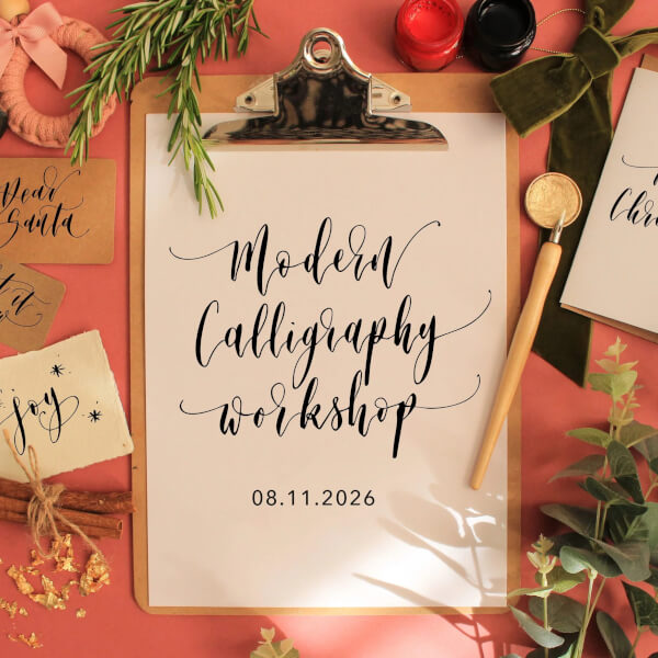 Beginners Christmas Card Calligraphy Workshop Brighton | ClassBento